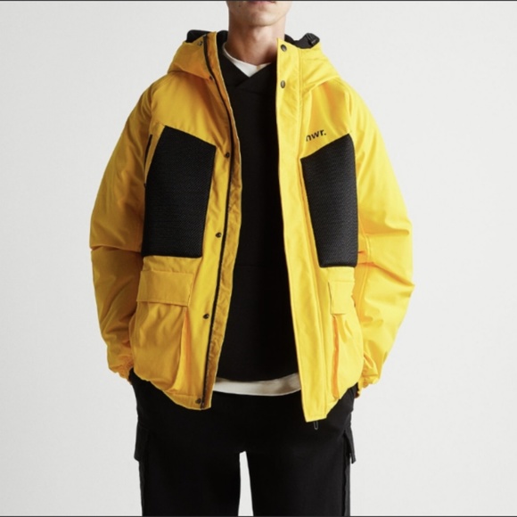 Zara | Jackets & Coats | Nwt Zara Yellowblack Technical Parka | Poshmark